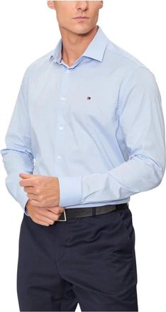 Tommy Hilfiger Homme, Chemises, Bleu, Taille: XL CL - Flex Poplin SF