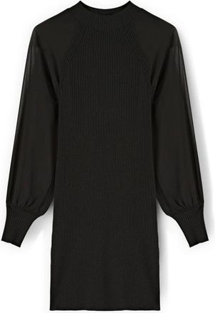 Motivi Femme, Robes, Noir, Taille: 38 FR Ribbed Knit Tube Dress