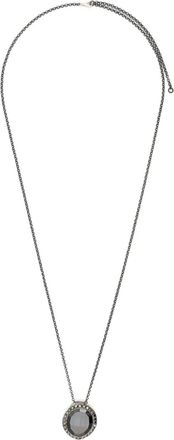 Rosa Maria Halskette aus Sterlingsilber mit schwarzem Spinell und Diamanten