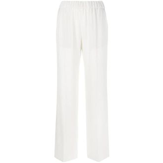 Alberto Biani Wei&szlig;e Wide Leg Hose mit Hoher Taille - - Trousers - Damen - Wei&szlig; - M