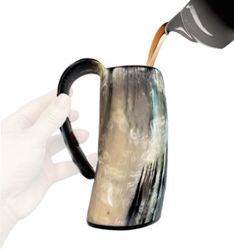 Generic Hornbecher, Wikinger-Getr&auml;nkebecher, Hornbecher, Hornbecher, Retro-Hornbecher, Hornbecher, Vintage-Wikingerbecher, Becher im Wikinger-Stil, Bierkrug, 