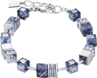 Coeur de Lion Armband - GeoCUBE Armband Sodalith & H&auml;matit - Gr. ONE SIZE - in Blau - f&uuml;r Damen