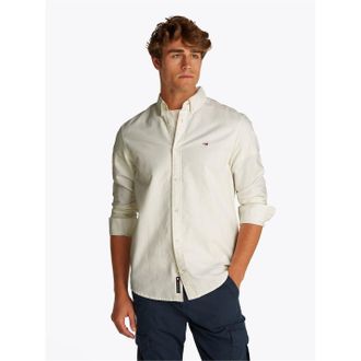 Tommy Jeans Hemd Button-Down-Kragen f&uuml;r Herren Regul&auml;r (Ecru)