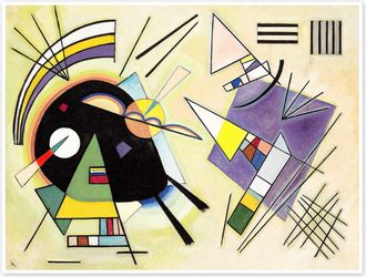 Posterlounge Schwarz und Violett Poster von Wassily Kandinsky 70 x 50 cm Bunt Wandbilder Wanddeko