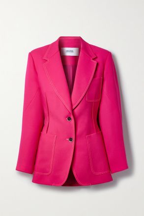 Christopher John Rogers Blazer Aus Crêpe - Burgunder