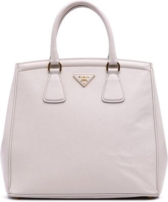 Prada Shopper - Saffiano Lux Parabole Tote - Gr. unisize - in Wei&szlig; - f&uuml;r Damen