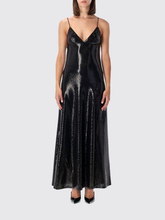 Alberta Ferretti Robe de soir&eacute;e longue &agrave; col en V et sequins brod&eacute;s