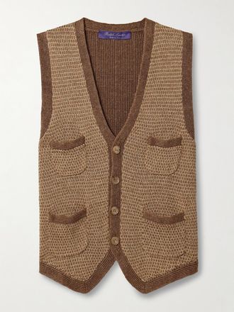 Ralph Lauren Collection Weste Aus Einer Leinen-seidenmischung - Braun