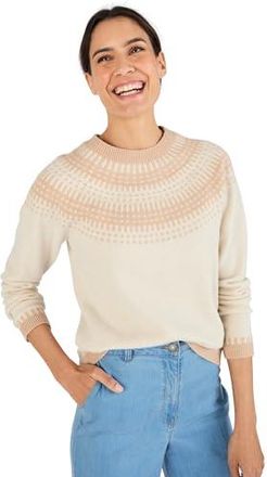 Damart Pull Jacquard et Fils Brillants Thermolactyl Femme Marron Imprim&eacute; Taille 46/48