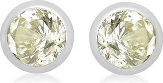 Amazon Essentials Boucles doreilles à tige en argent sterling avec pierre de naissance daoût en zircon cubique vert clair