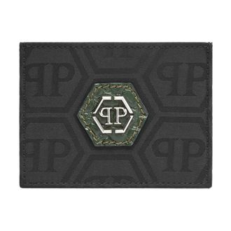 Philipp Plein Credit Cards Holder Monogram - - Accessories - Herren - Schwarzk - ONE SIZE