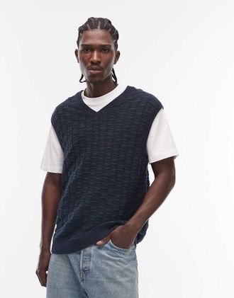 Levi's Pull sans manches en maille - Bleu marine