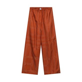 Toteme Monogram PJ Bottoms - - Trousers - Damen - Orange - M