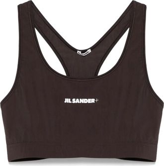Jil Sander Sport-BH mit Logo-Print - Schwarz