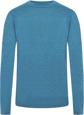 Tom Rusborg Weicher Rundhalspullover aus Merinowolle und Kaschmiranteil in