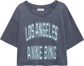 Anine Bing Femme, Tops, Gris, Taille: 36 FR Johnny Cropped Tee