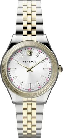 Versace Femme, Accessoires, Gris, Taille: ONE Size Montre Hellenyium Bicolore