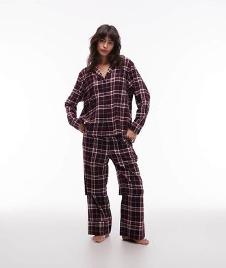 Tommy Hilfiger Coffret cadeau chemise et bas de pyjama &agrave; motif &eacute;cossais - Rouge