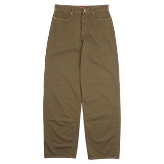 Max Mara Pantalon large - Femme - Pantalons - Vert - Taille: 34 FR
