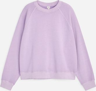 Arket Frottee-Sweatshirt -Lila