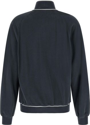 Brunello Cucinelli Heraldic Patch Cotton Sweatshirt - Navy