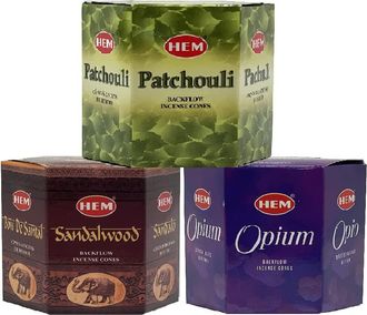 Hem Assorted Backflow Cones, total 120 pcs (Set 3)