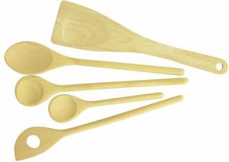 Tescoma Kochlöffel und Wender Woody, Set 5 St