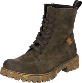 Josef Seibel Damen Combat Boots Marta 02,Weite G (Normal),Wechselfußbett,schnürstiefel,Stiefel,Bootee,Booties,halbstiefel,Grün (moos),38 EU