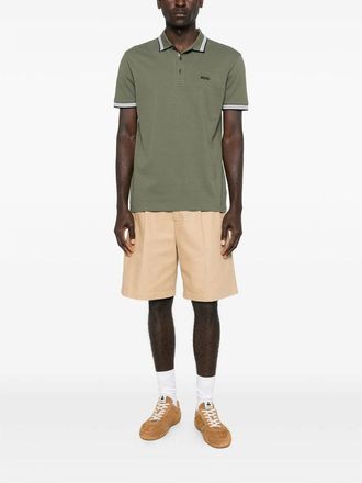 HUGO BOSS Tipped Collar Polo - Green
