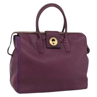 Saint Laurent Sac &agrave; main vintage Pre-owned - Femme - Pre-owned - Violet - Taille: ONE Size