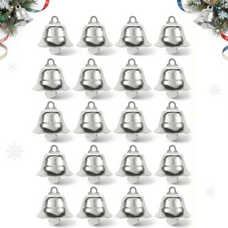 Exceart Mini-Gl&ouml;ckchen, goldfarben, kleine Glocke, Metallschmuck, Ornamente, Bastelglocken f&uuml;r Weihnachten, Windspiele, Basteln, Dekorationen, 20 St&uuml;ck, silbe