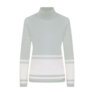 Kiton Kaschmir Seiden Polo Hals Pullover - - Knitwear - Damen - Blau - S