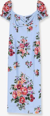 Dolce & Gabbana Silk stretch dress with Mazzo di Fiori print - DOLCE & GABBANA - gender_Woman