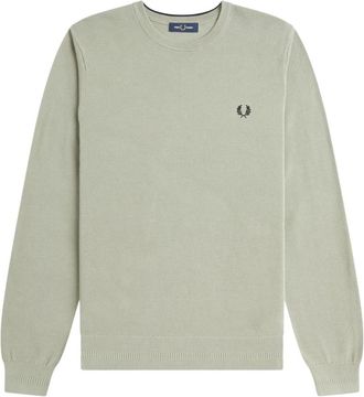 Fred Perry Homme, Pulls, Vert, Taille: XL Pull en maille piqu&eacute;e