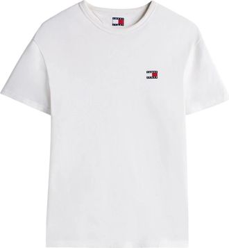 Tommy Jeans Homme, Tops, Blanc, Taille: 4XL T-shirt Cotone