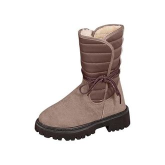 Generic Bottes de neige antid&eacute;rapantes pour femme - Pour temps froid - Avec lacets - R&eacute;sistantes &agrave; leau - L&eacute;g&egrave;res - Pour la randonn&eacute;e en plein air, gris, 39.5