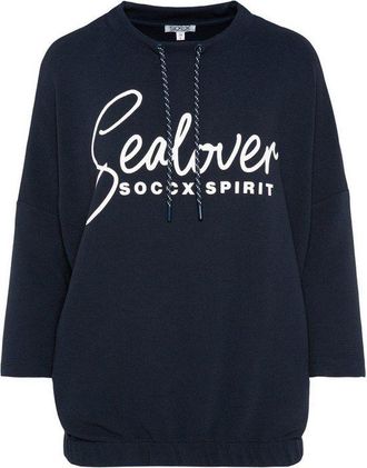 soccx Sweater mit Gummizug im Saum