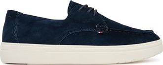 Tommy Hilfiger Halbschuhe Tommy Hilfiger Casual Suede Stitch Toe Hybrid FM0FM05707 Dunkelblau