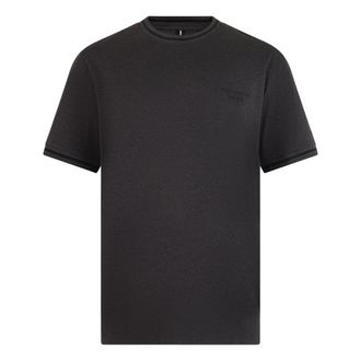 HUGO BOSS Baumwoll-T-Shirt mit gesticktem Logo - - Tops - Herren - Grau - L