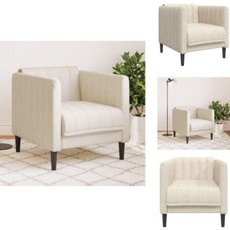 vidaXL Fauteuil lin - Fauteuil En Lin - Chaise Relaxante - Meuble Salon - Décoration Intérieure - Confort Optimal