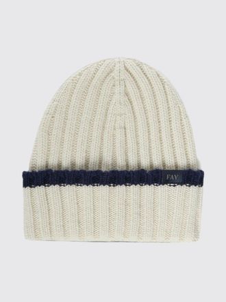 Fay Bonnet beanie en laine avec revers et logo contrastant