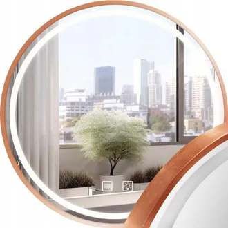 Rea Spiegel Led 50cm Mmj Brush Copper