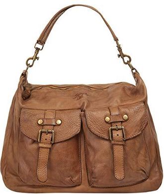 Samantha Look Sac à bandoulière Femme cuir véritable | Fabriqué en Italie, cuir souple avec poches avant et poignée amovible, sac à main tendance 020234