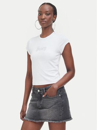 Juicy Couture T-Shirt JCWCT226326 Wei&szlig; Slim Fit