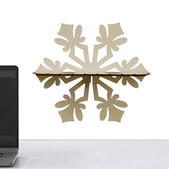 Generico Floating Shelves - Floating Shelves | Wall Floating Shelf | Snowflake Wooden Storage Rack | Wooden Display Shelf | Wooden Floating Shelves for Living 