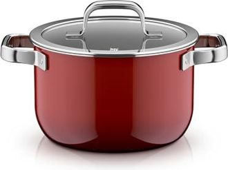 WMF Fusiontec Mineral Pro, Kochtopf mit Deckel, 20 cm, kratzfestes Material, Topf Induktion, für alle Herdarten geeignet, Made in Germany, Passion Red, 05