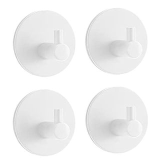 MSV 4 Crochets muraux pour Serviette KHEO Blanc Mat