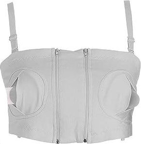 Generic Soutien-gorge pour femme - Double fermeture &eacute;clair - Sous-v&ecirc;tements dallaitement fins, gris, 3XL