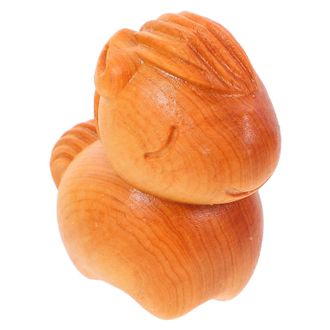 Valiclud OSALADI Holzfigur Pummeliges Pferd Handgeschnitzt Miniatur 4,8x4,5cm Chinesisches Tierkreiszeichen Holzschnitzerei Dekoration f&uuml;r Zuhause B&uuml;ro Schreib