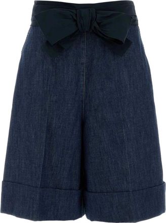 Valentino Garavani Femme, Shorts, Bleu, Taille: 36 FR Bermuda en denim